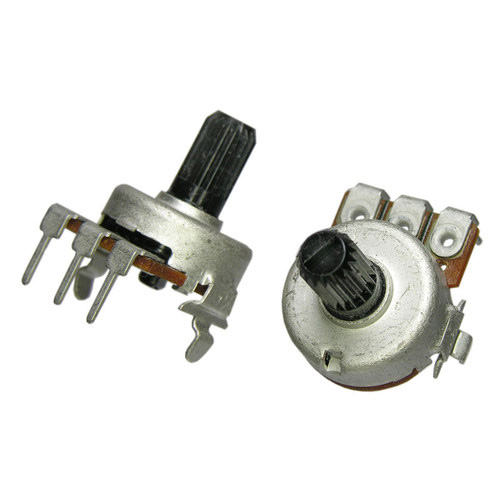 10K Linear Potentiometer w/Center Detent, PC Mount - $0.55